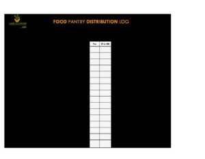 Client Sign In Sheet - Emergency Food Pantry