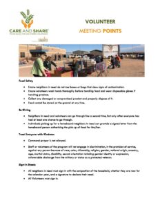 Volunteer Meeting Points